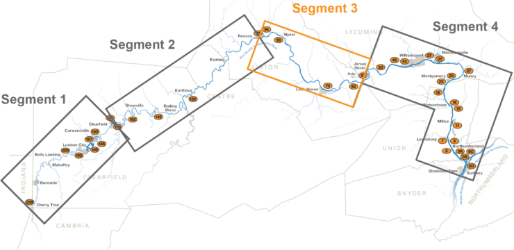 Segment 3: Hyner - West Branch Paddle Club - SGP | Susquehanna Greenway ...