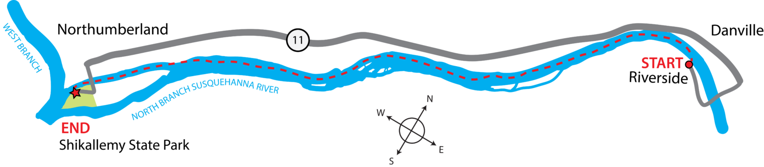 Kayak Riverside to Shikellamy State Park - Susquehanna River